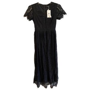 Merokeety | Dresses | Nwt Merokeety Black Floral Lace Boho Maxi Dress ...